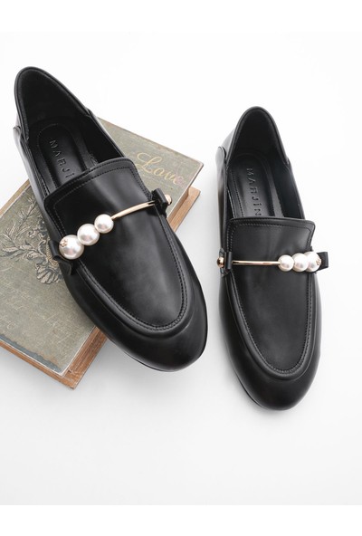 Marjin Kadın Loafer İncili Makosen Günlük Ayakkabı Ninsa