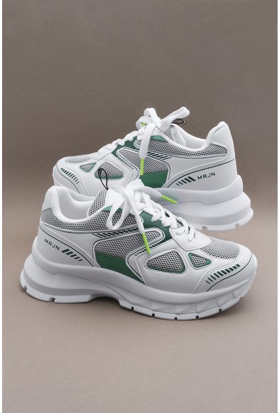 Marjin Kadın Sneaker Spor Ayakkabı Kalın Taban Bağcıklı Nevila