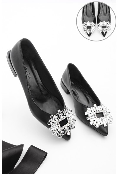 Marjin Kadın Babet Taşlı Sivri Burun Rivas