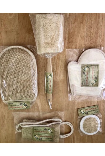 5 Li Doğal Kabak Lifi(Banyo Seti)