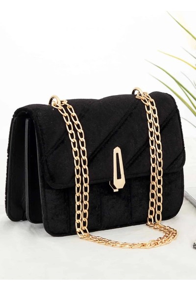 Canti Çanta  josef Lüks Kadife Nakışlı Kadın Omuz Çantası Siyah Canti Çanta  josef Lüks Kadife Nakışlı Kadın Omuz Çantası Siyah