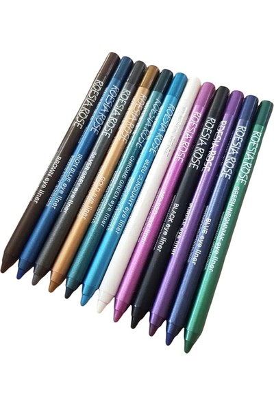Halvey 12 Renkli Neon Yağlı Göz Kalemi Seti Halvey 12 Renkli Neon Yağlı Göz Kalemi Seti