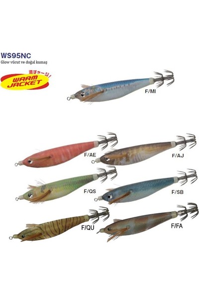 Yamashita Toto Sutte R WS95NC 9.5cm Glowlu Natural Kalamar Zokası - F/aj Yamashita Toto Sutte R WS95NC 9.5cm Glowlu Natural Kalamar Zokası - F/aj