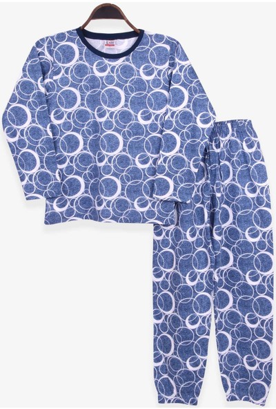 Breeze Erkek Çocuk Pijama Takımı Halka Desenli Açık Mavi (9-12 Yaş) Breeze Erkek Çocuk Pijama Takımı Halka Desenli Açık Mavi (9-12 Yaş)