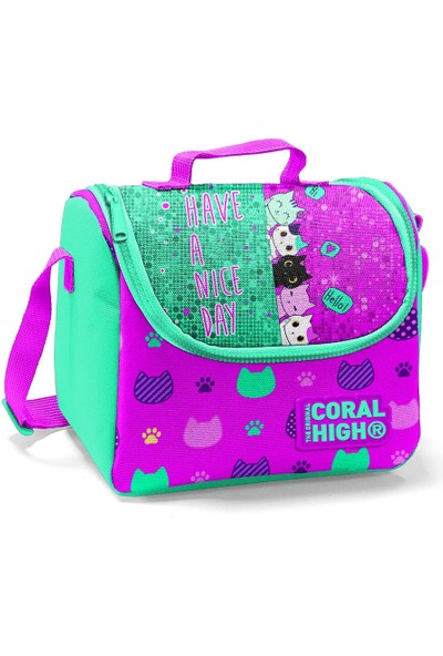 Coral High Kids Pembe-Su Yeşili Thermo Beslenme Çantası 22762 Coral High Kids Pembe-Su Yeşili Thermo Beslenme Çantası 22762