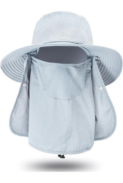 Jessieyou Mall Lbq-Balıkçılık Şapka Uv Güneş Koruma Kapak Yaz Kova Şapka Çıkarılabilir Yüz Boyun Kapaklı (Yurt Dışından)