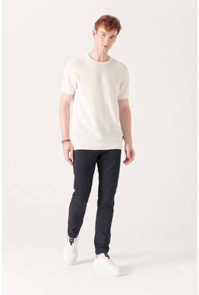 Avva Erkek Lacivert 5 Cepli Slim Fit Pantolon E003007 Avva Erkek Lacivert 5 Cepli Slim Fit Pantolon E003007