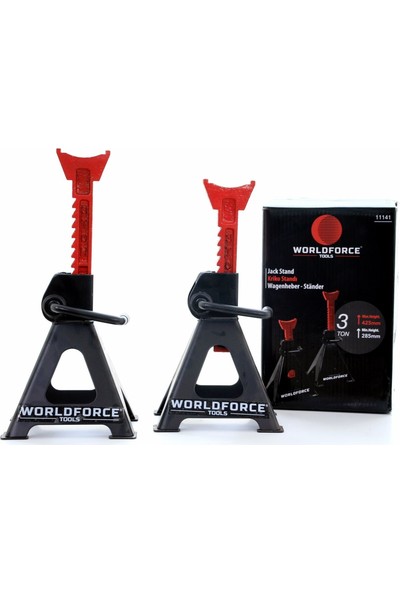 Worldforce 3 Ton 4 Ayaklı Kriko Standı Araba Araç Sehpası 2 Adet Worldforce 3 Ton 4 Ayaklı Kriko Standı Araba Araç Sehpası 2 Adet
