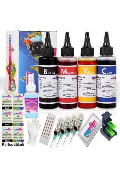 Forprint Hp 652 Kartuş Için Dolum Seti, Hp Deskjet 1115/2135/2136/3635 Forprint Hp 652 Kartuş Için Dolum Seti, Hp Deskjet 1115/2135/2136/3635