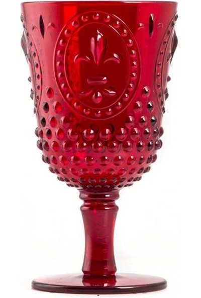 Kosova Kırmızı Akrilik(Pvc) 6'lı Ayaklı Bardak