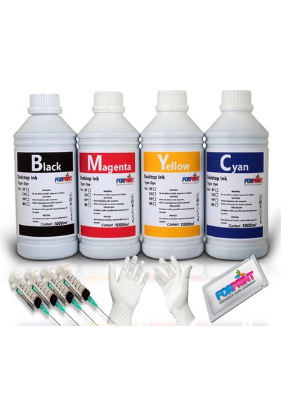 Forprint Epson 664 Serisi Uyumlu Forprint Mürekkep 4X1000 ml Forprint Epson 664 Serisi Uyumlu Forprint Mürekkep 4X1000 ml