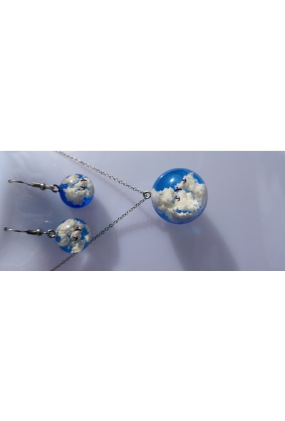 Berna 3 Kuşlu Kolye Küpe Seti