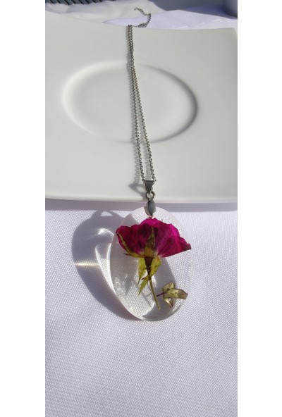 Berna Oval Gül Kolye