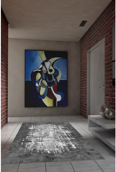 İstanbul Home Evbahar Dijital Baskı Kaymaz Taban (Dot Keçe) Halı