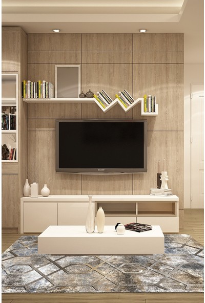 İstanbul Home Evbahar Dijital Baskı Kaymaz Taban (Dot Keçe) Halı