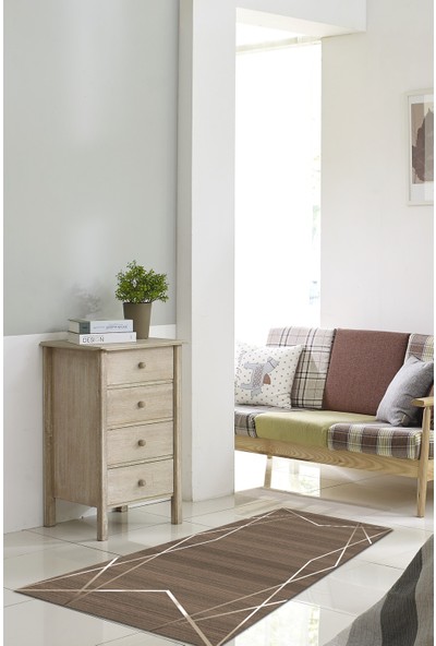 İstanbul Home Evbahar Dijital Baskı Kaymaz Taban (Dot Keçe) Halı