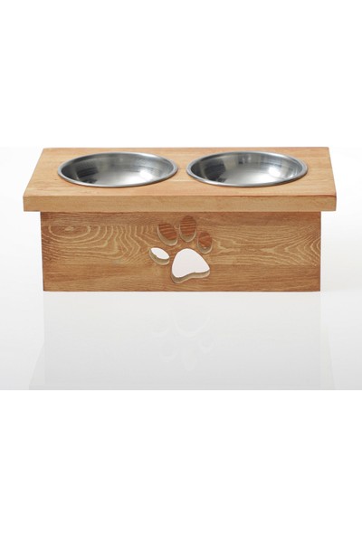 Woodenby Ahşap Tasarım Kedi ve Köpek (Küçük Irk) Mama ve Su Kabı Woodenby Ahşap Tasarım Kedi ve Köpek (Küçük Irk) Mama ve Su Kabı