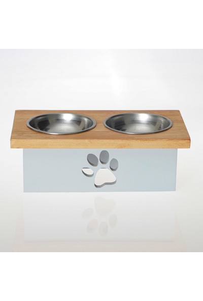 Woodenby Ahşap Kedi-Köpek (Küçük Irk) Çelik Kaseli Mama ve Su Kabı Woodenby Ahşap Kedi-Köpek (Küçük Irk) Çelik Kaseli Mama ve Su Kabı