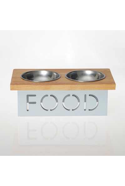 Woodenby Ahşap Kedi-Köpek (Küçük Irk) Çelik Kaseli Mama ve Su Kabı Woodenby Ahşap Kedi-Köpek (Küçük Irk) Çelik Kaseli Mama ve Su Kabı