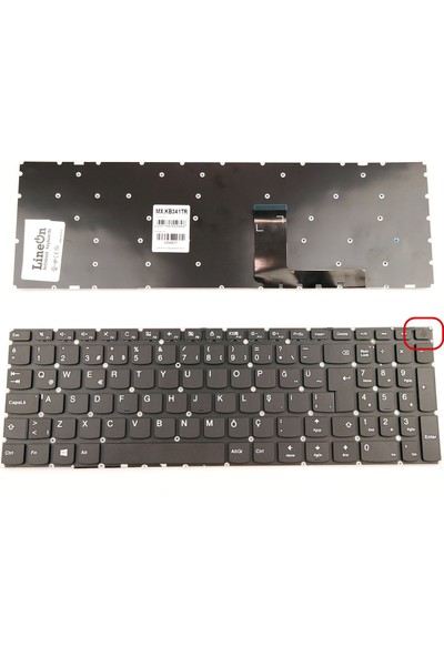 LineOn Lenovo Ideapad 110-15AST Uyumlu Klavye Tuş Takımı LineOn Lenovo Ideapad 110-15AST Uyumlu Klavye Tuş Takımı
