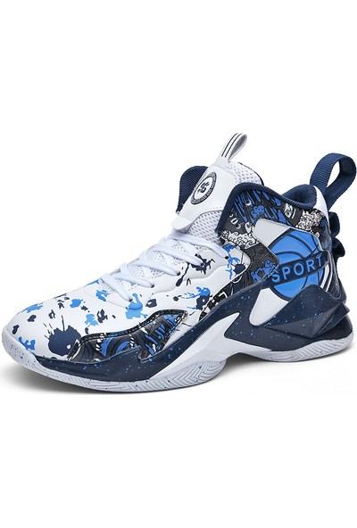 Yuandong Beyaz - Mavi Basketbol Ayakkabısı (Yurt Dışından)