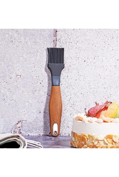 Ahşap Saplı Silikon Yumurta Fırçası