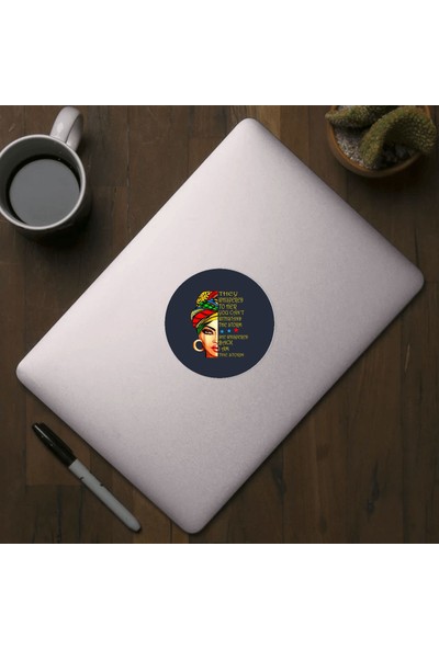 They Whispered To Her You Cannot Withstand The Storm Melanin Design Sticker They Whispered To Her You Cannot Withstand The Storm Melanin Design Sticker