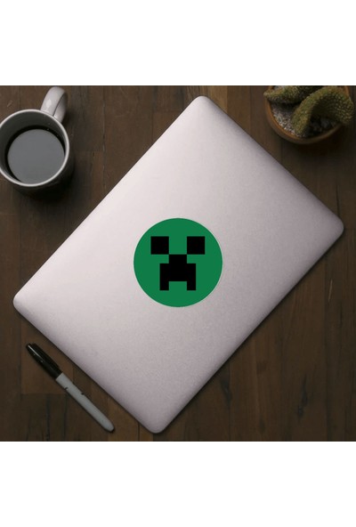 Black Creeper From Minecraft Face Sticker Black Creeper From Minecraft Face Sticker