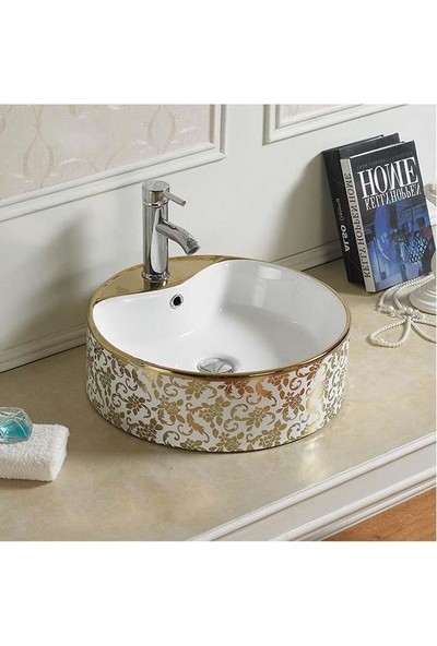 Puroser Hürrem Altın Tezgah Üstü Çanak Lavabo Puroser Hürrem Altın Tezgah Üstü Çanak Lavabo
