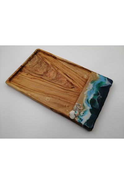 Gaia Store Zeytin Ağacı Epoksi Kaplama Sunum Tabağı No.4 Gaia Store Zeytin Ağacı Epoksi Kaplama Sunum Tabağı No.4