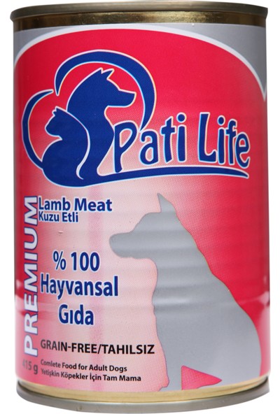 Pati Life Tahılsız Kuzu Etli Köpek Konservesi 415 Gr Pati Life Tahılsız Kuzu Etli Köpek Konservesi 415 Gr