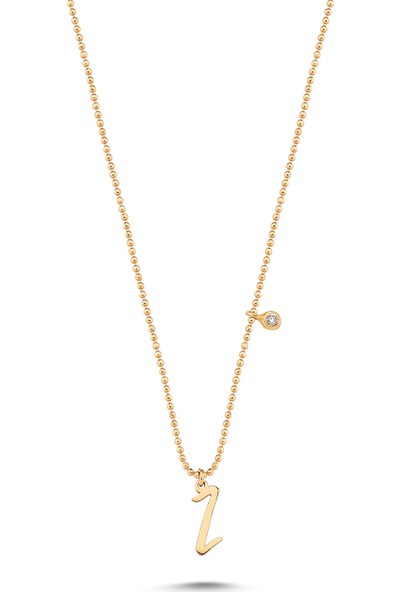 Ecce Harfli Tohum Pırlantalı Kolye 'Z'