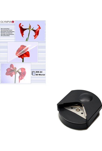 Olympia A4 80 Micron Pvc Poşeti (100 Adet ) + S100 Köşe Kesme Aparatı