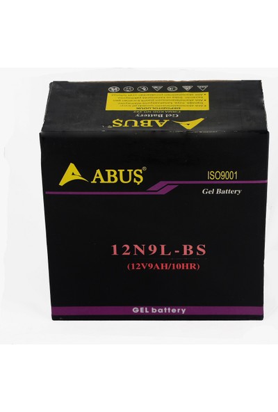 Abuş 12N9L-BS Dik 12 Volt 9 Amper Motosiklet Aküsü 550733 Abuş 12N9L-BS Dik 12 Volt 9 Amper Motosiklet Aküsü 550733
