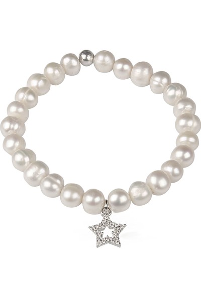 Ejoya Doğal İnci Ve Gümüş Yıldız Bileklik Ejoya Doğal İnci Ve Gümüş Yıldız Bileklik