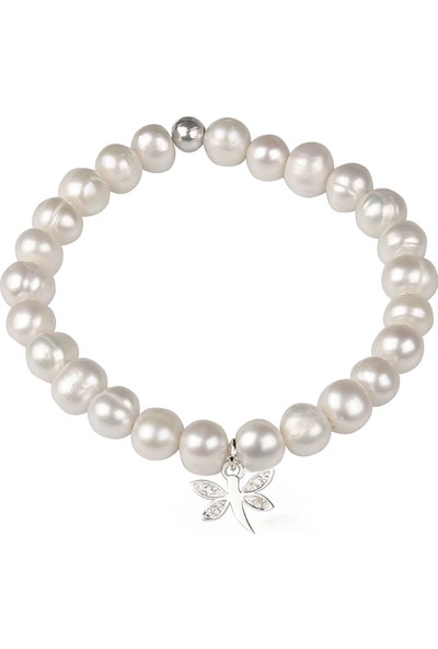 Ejoya Doğal İnci Ve Gümüş Yusufçuk Bileklik Ejoya Doğal İnci Ve Gümüş Yusufçuk Bileklik