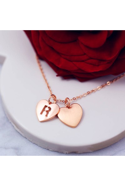 Ejoya Kalbimdeki Sen Harf Kolye - Pembe Ejoya Kalbimdeki Sen Harf Kolye - Pembe