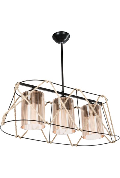 Modelight Gezegen 3Lü Optik Bal Camlı Avize