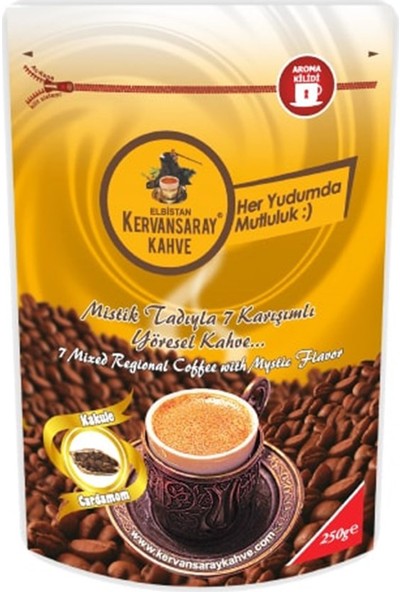 Kervansaray 7 Karışımlı Kakuleli Kahve 250 gr Kervansaray 7 Karışımlı Kakuleli Kahve 250 gr