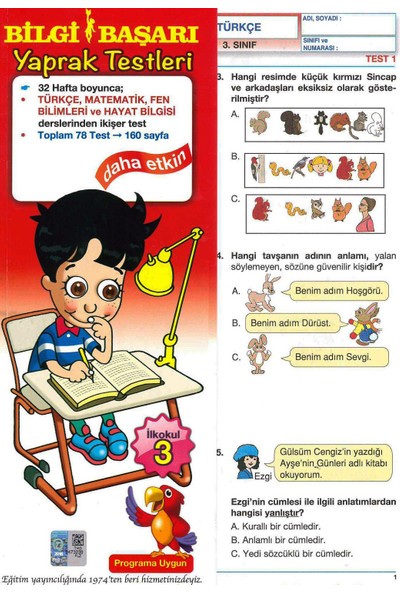 Yaprak Test - 3. Sınıf