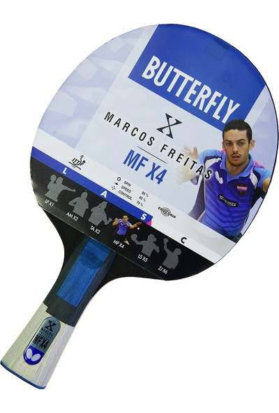 Butterfly 85085S Marcos Freitas MF X4 ITTF Onaylı Masa Tenisi Raketi Butterfly 85085S Marcos Freitas MF X4 ITTF Onaylı Masa Tenisi Raketi