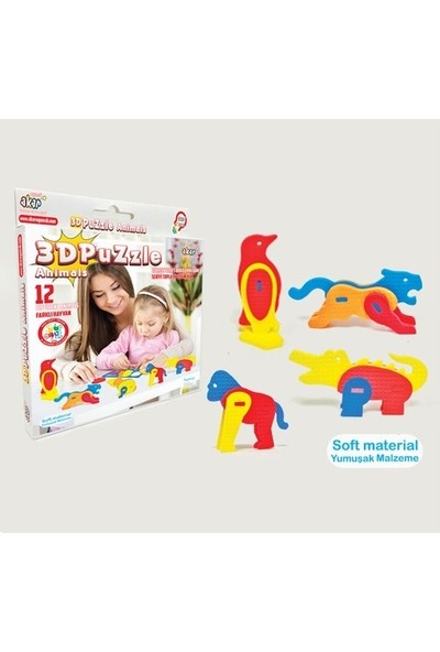 Akar Oyuncak 3D Puzzle Hayvanlar