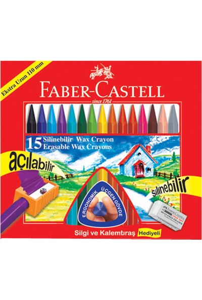 Faber-Castell Mum Boya 15 Renk Wax Crayon Faber-Castell Mum Boya 15 Renk Wax Crayon