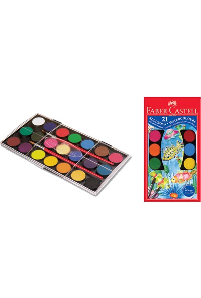 Faber-Castell Suluboya 21 Renk Redline Büyük Boy Faber-Castell Suluboya 21 Renk Redline Büyük Boy