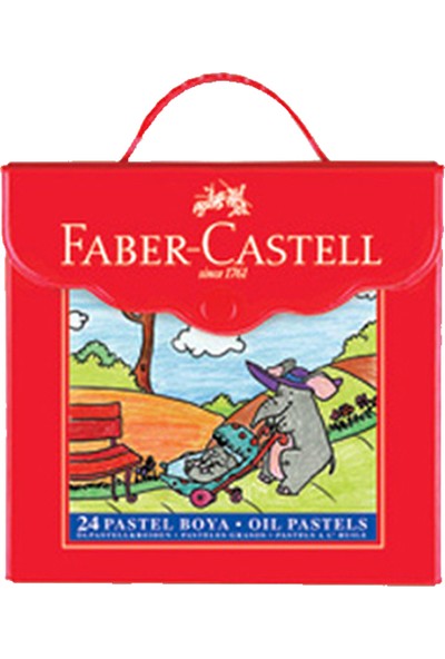 Faber-Castell Pastel Boya 24 Renk Plastik Çantalı