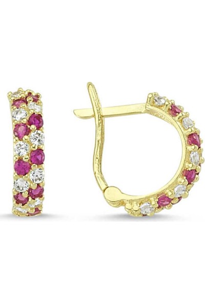 Sembol Gold Altın Çocuk Küpe 14 Ayar J Model Taşlı Sg42-70013 Sembol Gold Altın Çocuk Küpe 14 Ayar J Model Taşlı Sg42-70013