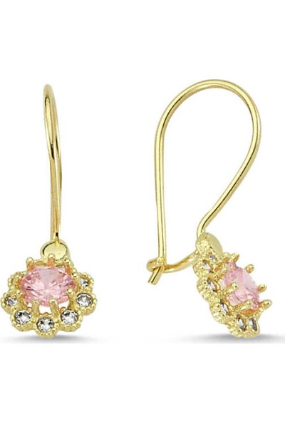 Sembol Gold Altın Çocuk Küpe 14 Ayar Sallantılı Model Taşlı Sg42-70016 Sembol Gold Altın Çocuk Küpe 14 Ayar Sallantılı Model Taşlı Sg42-70016