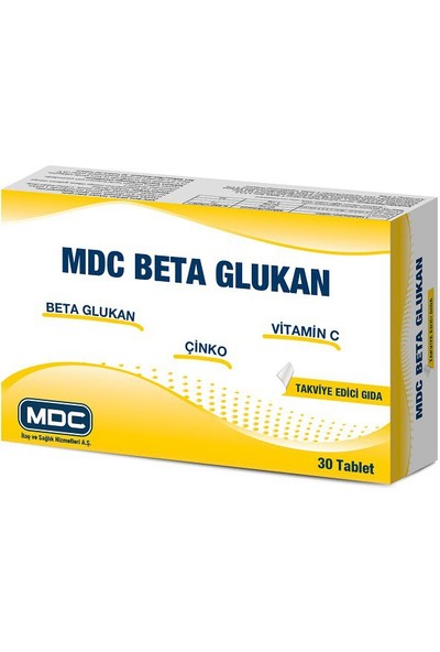 Mdc Beta Glukan C Vitamini Çinko 30 Tablet