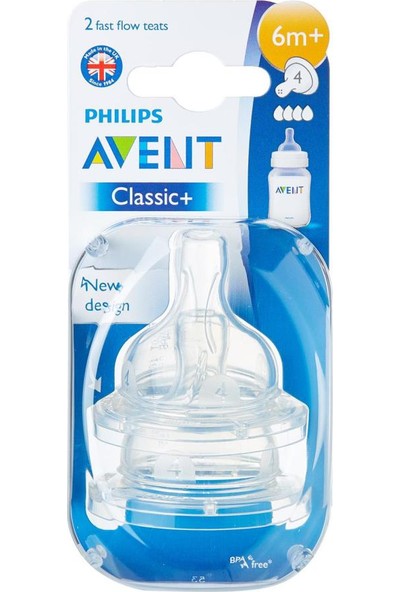 Philips Avent Scf634/27 Hızlı Akış No:4 6 Ay+ Biberon Emziği Philips Avent Scf634/27 Hızlı Akış No:4 6 Ay+ Biberon Emziği