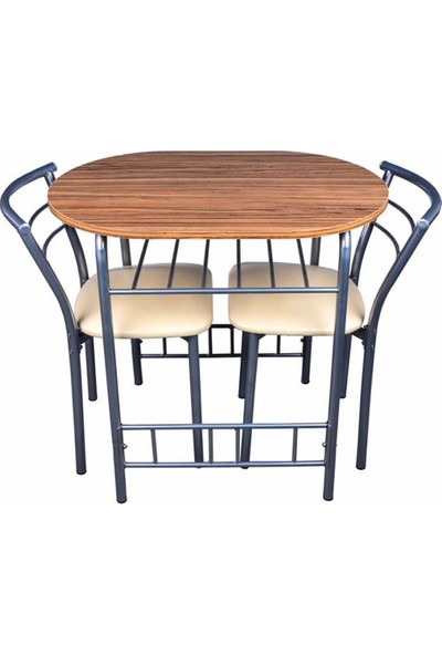 Masa Sandalye Takımı Oval 2 Kişilik Samba